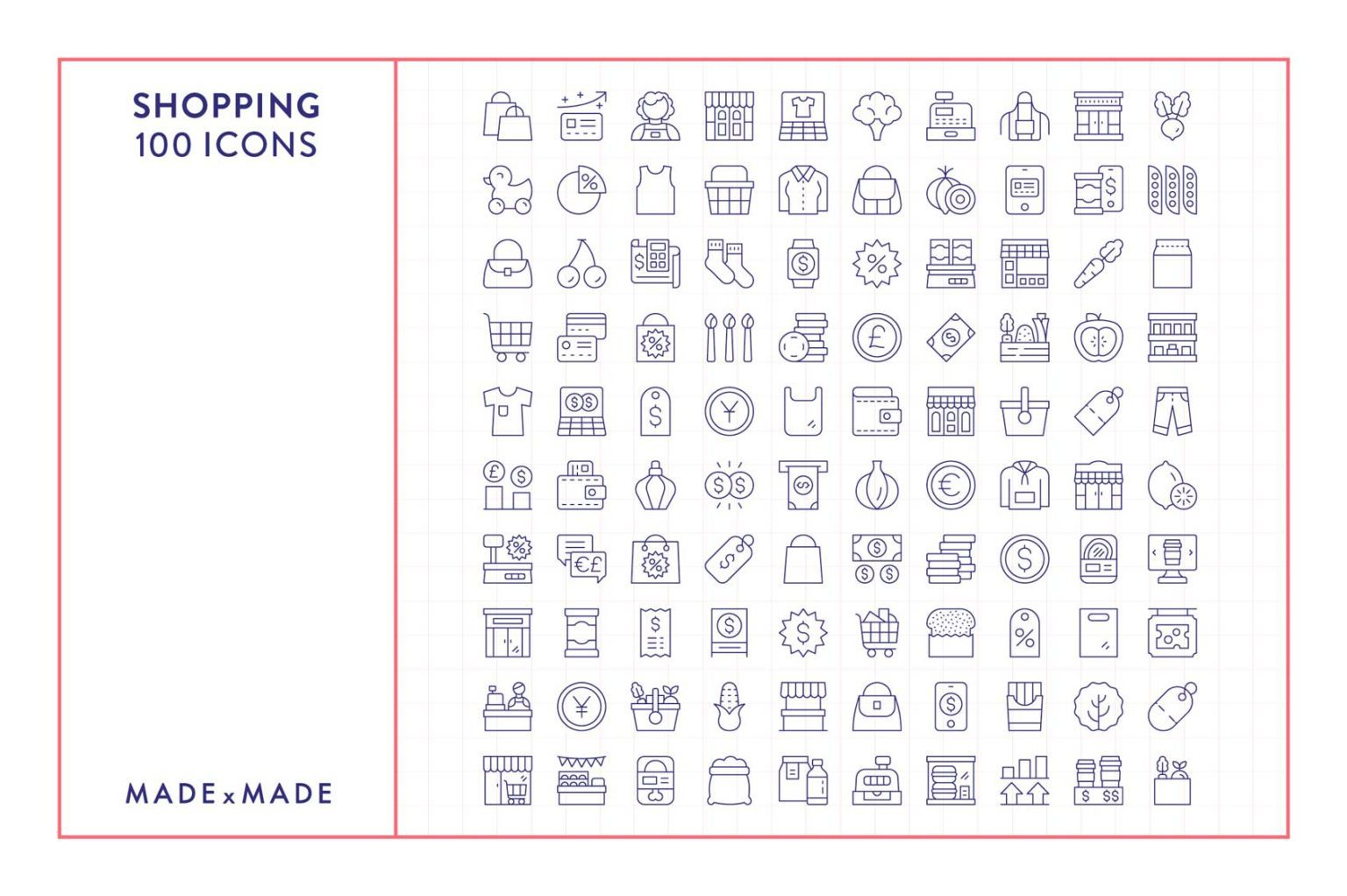 Shopping Icons By Made X Made