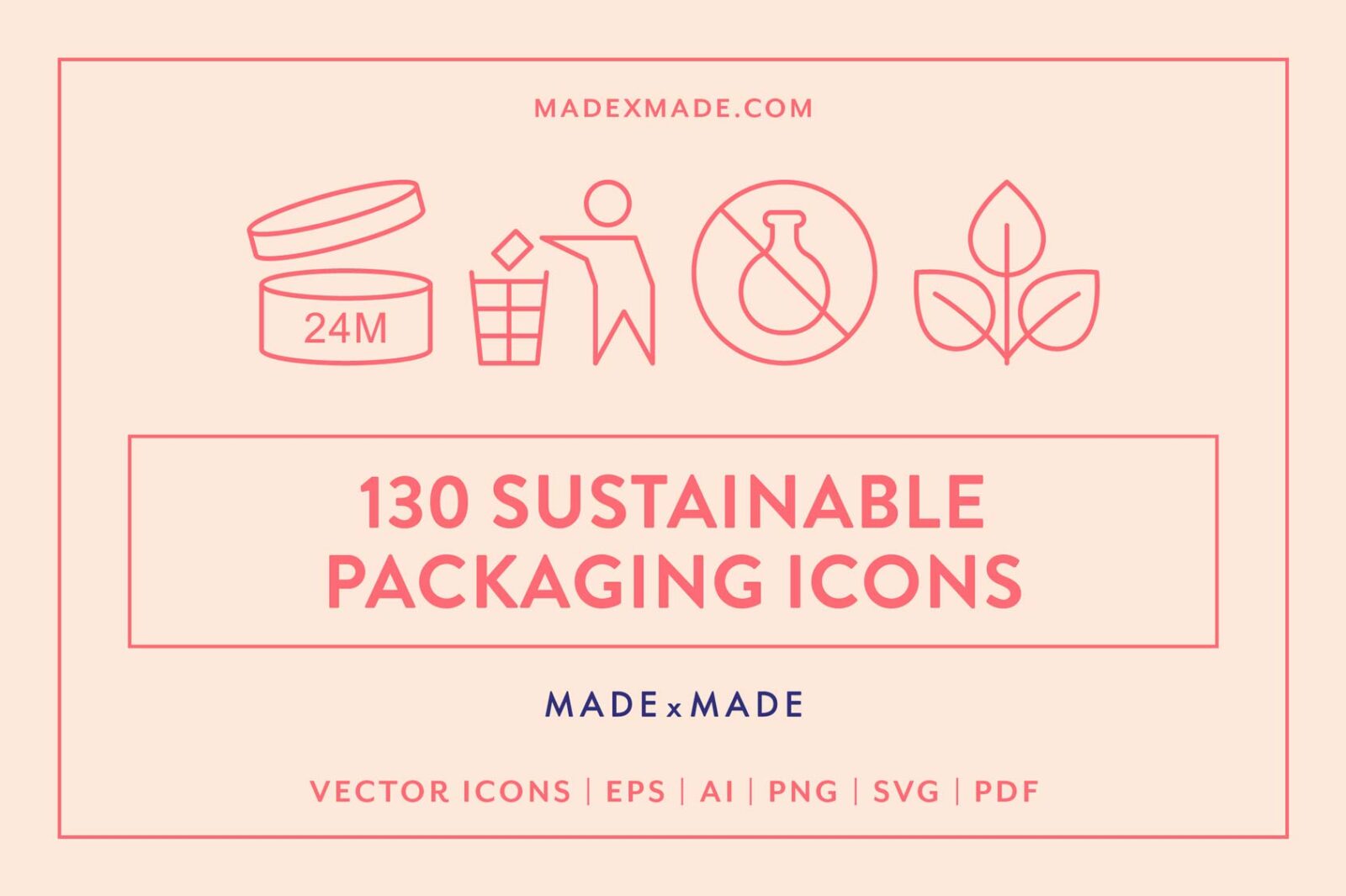 Sustainable Packaging Icons By Made X Made
