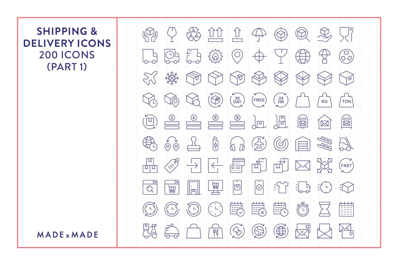 Shipping & Delivery Icons By Made X Made